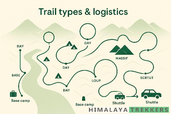 Trekking trail types in the Indian Himalaya — what each shape means and ...